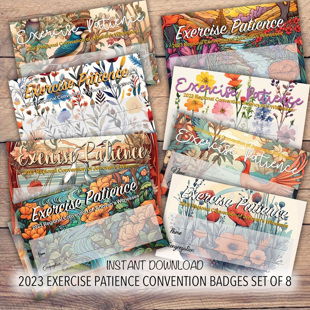 Exercise Patience 2023 Convention Badge Instant Digital Download. - Etsy