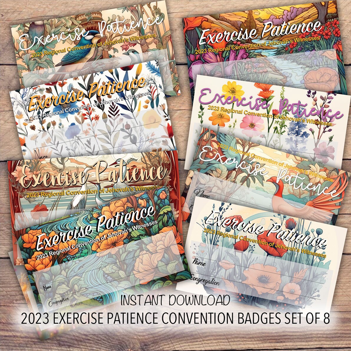 Exercise Patience 2023 Convention Badge Instant Digital Download. - Etsy