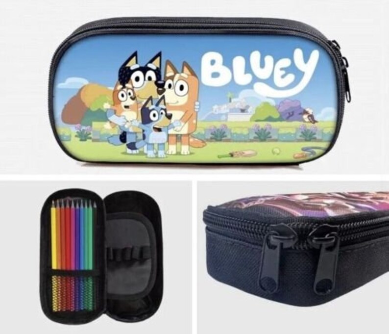 Bluey Bingo Large Storage Pen Case Student Pencil Pen Bag Waterproof - Etsy