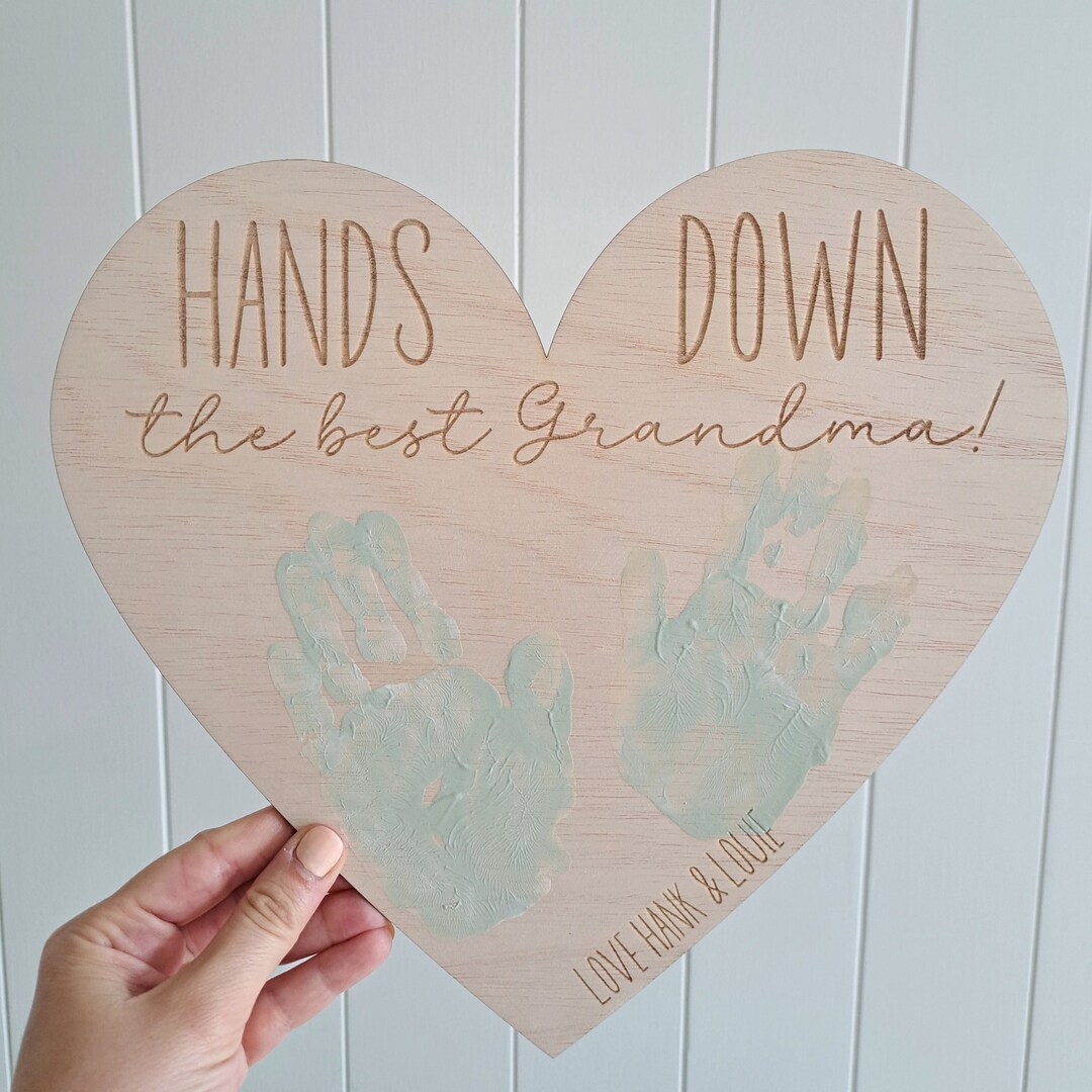 Father's Day Hands Down Best Dad Heart Plaque - Etsy