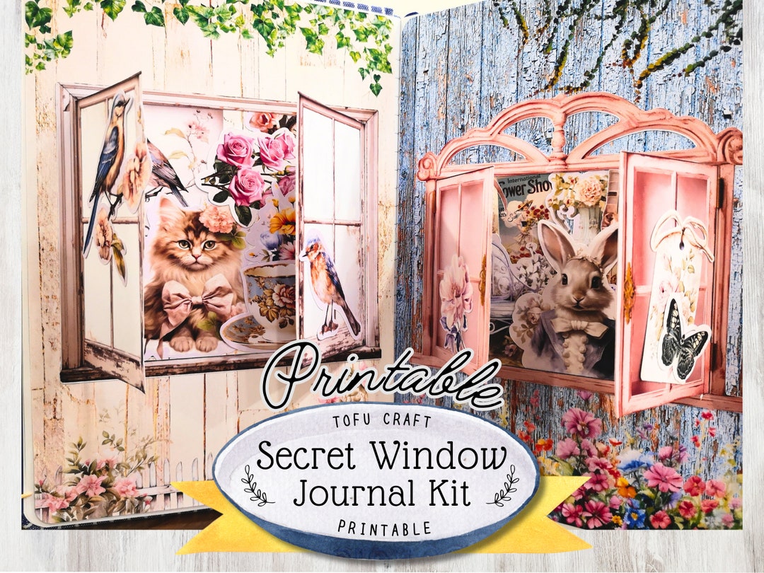 Shabby Chic Junk Journal Windows Ephemera Kit (digital Download) - Etsy