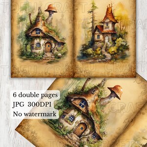 Mushroom House Junk Journal Kit – Fairy Cottage Printable Pages ...