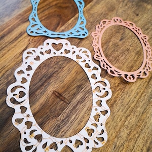 Lace Frames SVG PNG Clipart, Vintage Circle Frames (digital Download ...