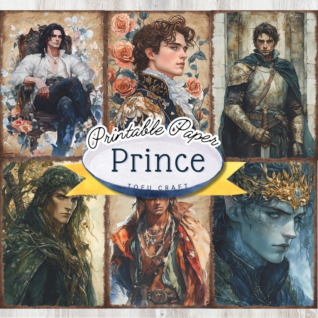 Prince Junk Journal Printable Pages, Royalty Collage Paper (digital ...