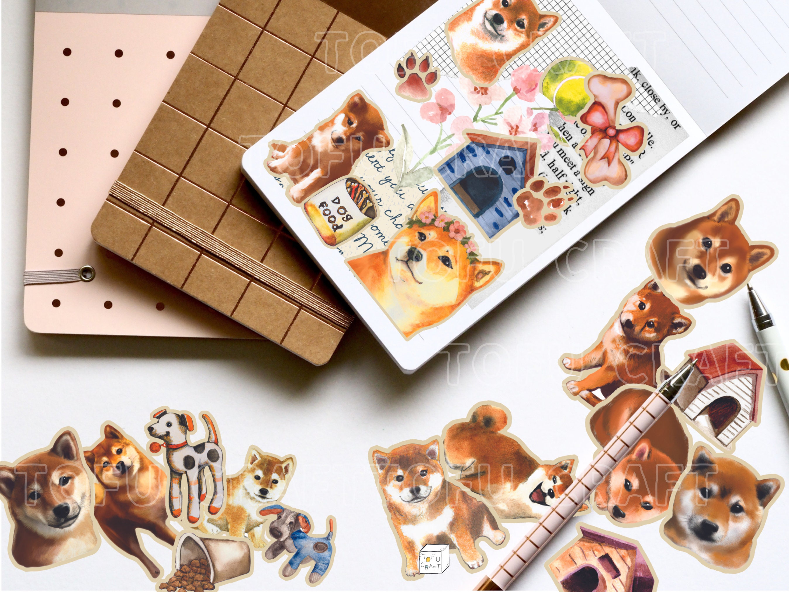 Shiba Inu Fussy Cuts Printable Shiba Inu Digital Download - Etsy