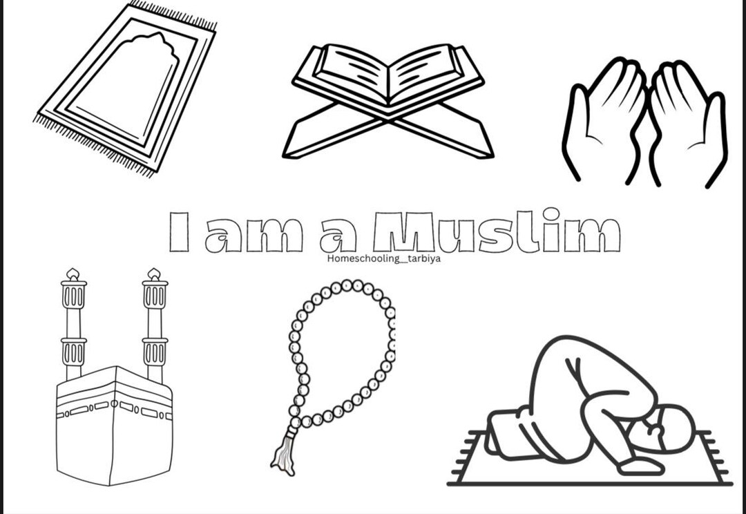 I Am a Muslim Colouring in Poster - Etsy