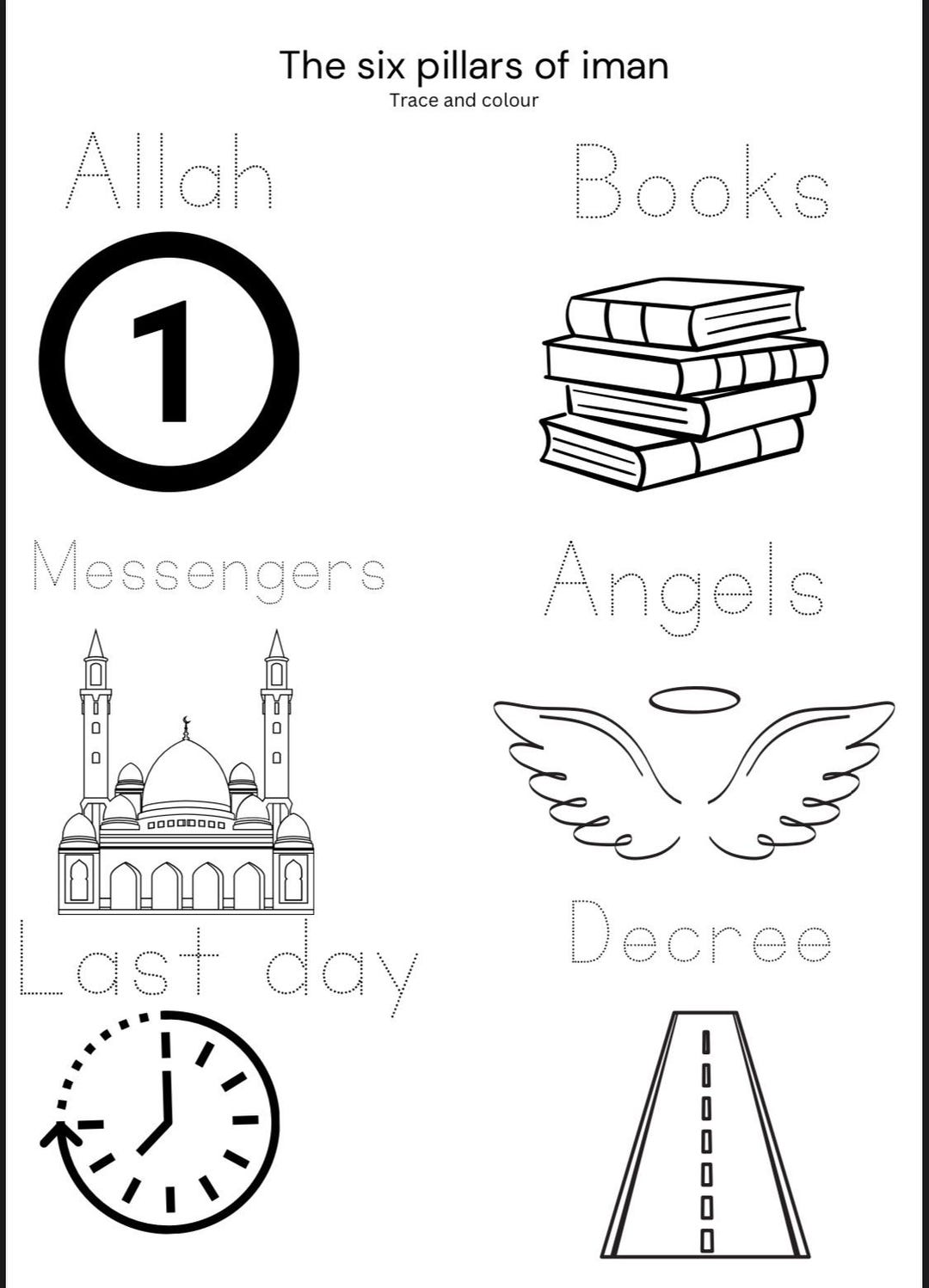 6 Pillars of Iman - Etsy