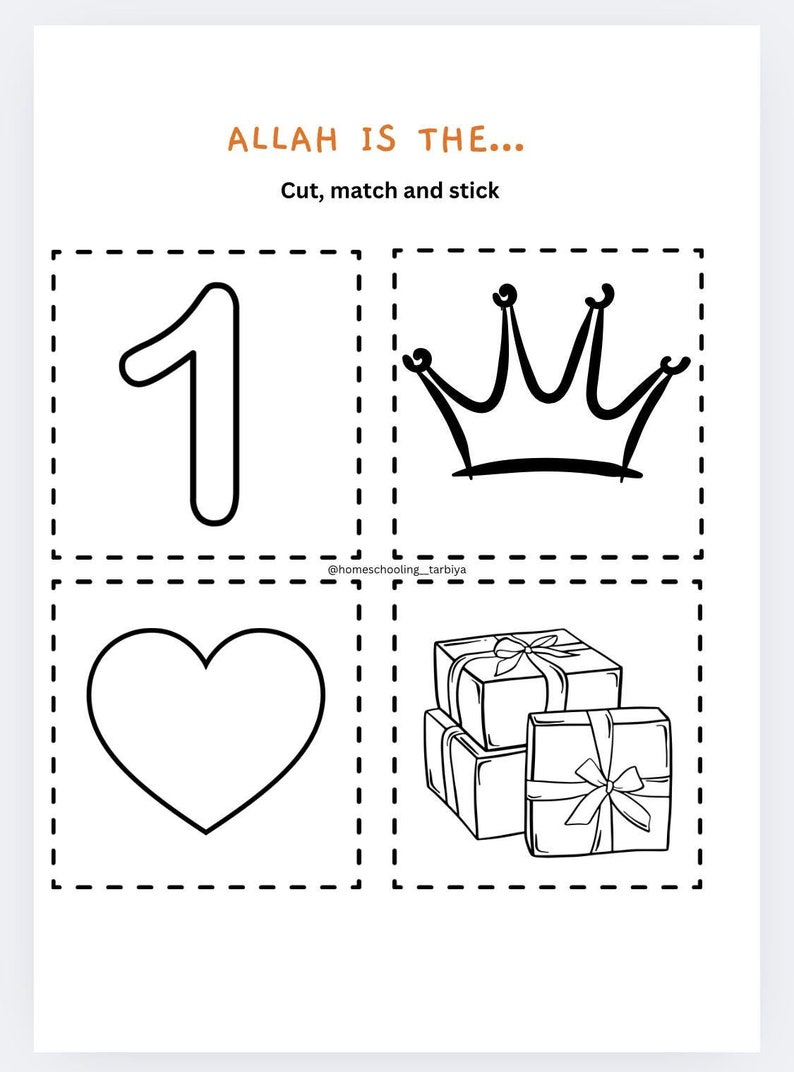 Allah is The Activity Worksheet - Etsy