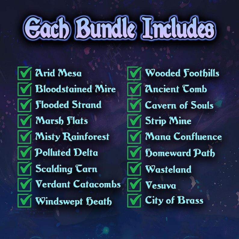 Fetch Lands | 18 Card Premium EDH Proxy Bundle - Etsy