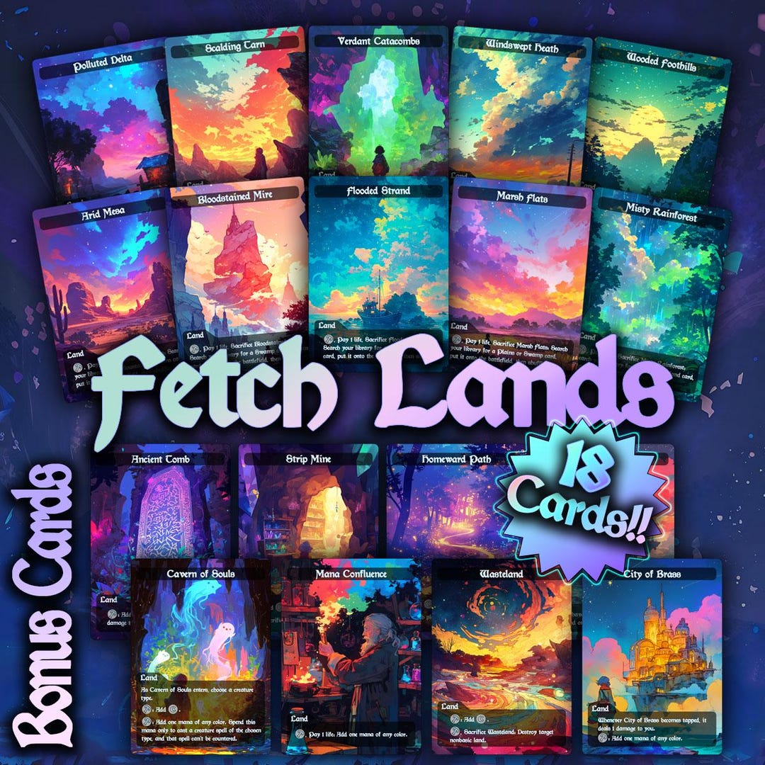 Fetch Lands | 18 Card Premium EDH Proxy Bundle - Etsy