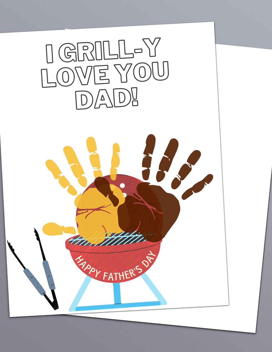 Father's Day Handprint, Father's Day Card Spanish, Father's Day Craft ...