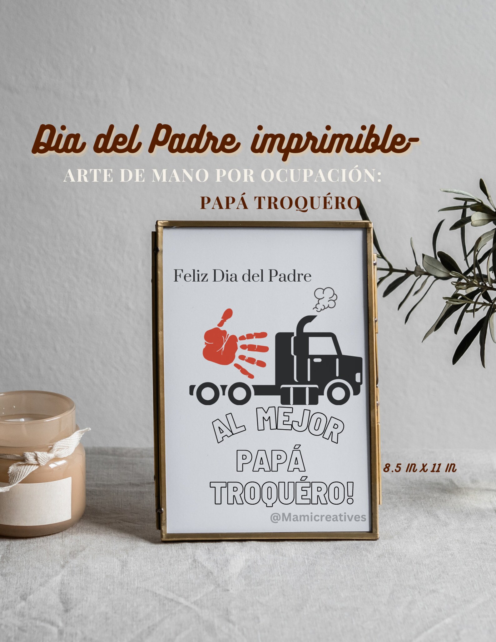 Father's Day Craft Card, Father's Day Card Spanish, Handprint/footprint ...