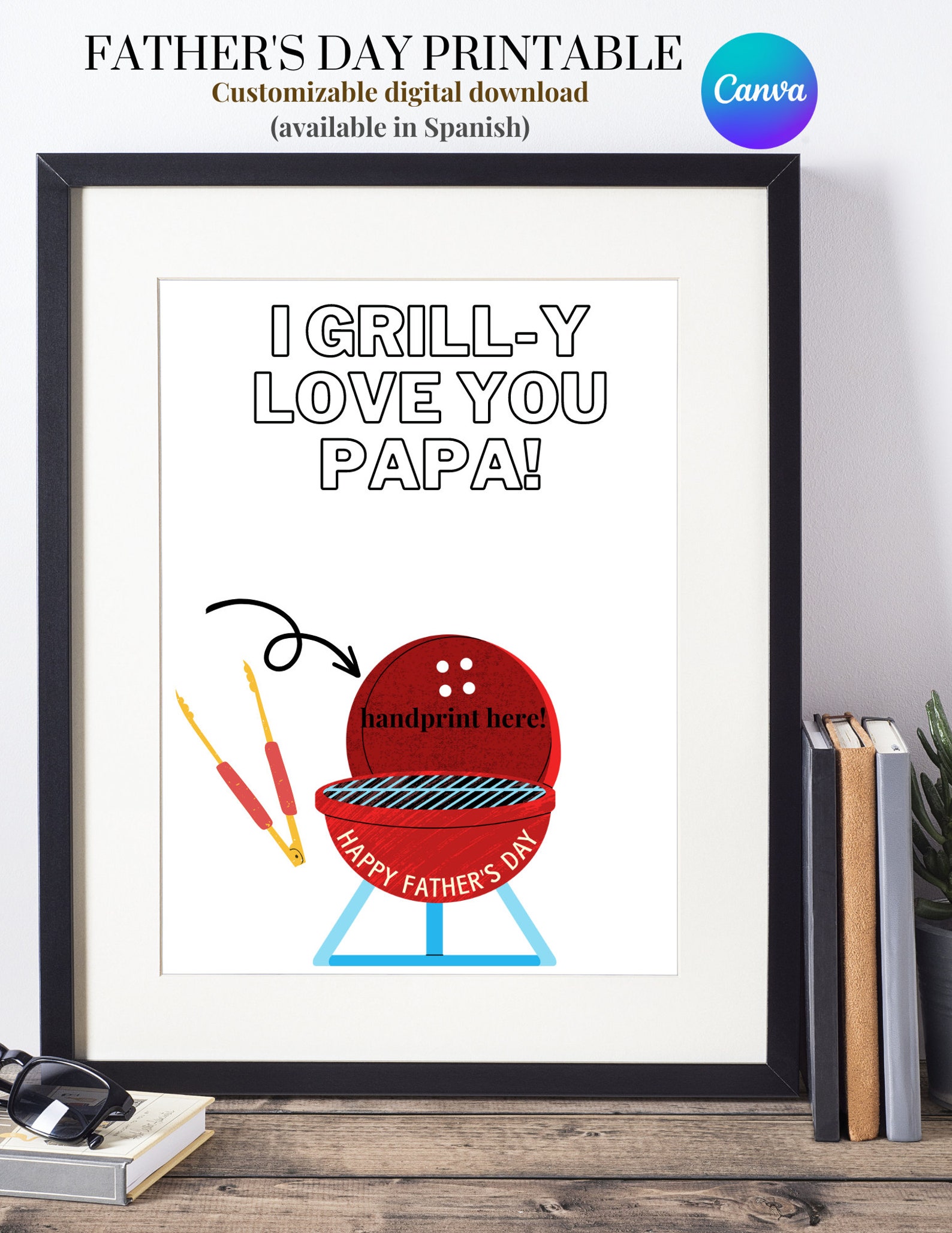 Father's Day Handprint, Father's Day Card Spanish, Father's Day Craft ...