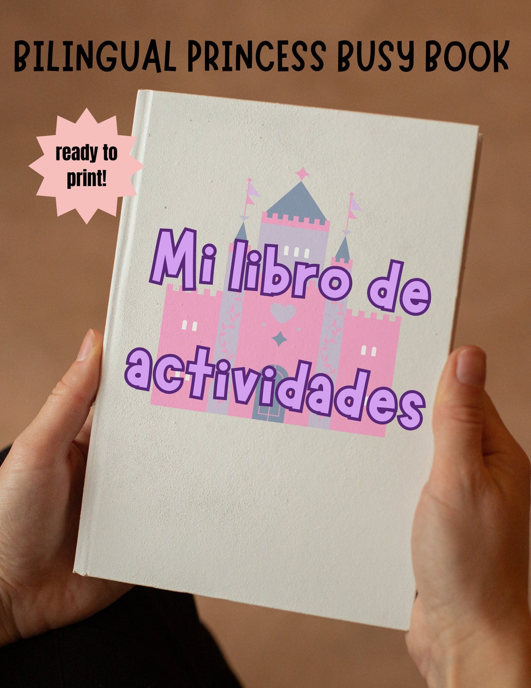 Bilingual Toddler Princess Busy Book, Bilingual Preschool Learning ...