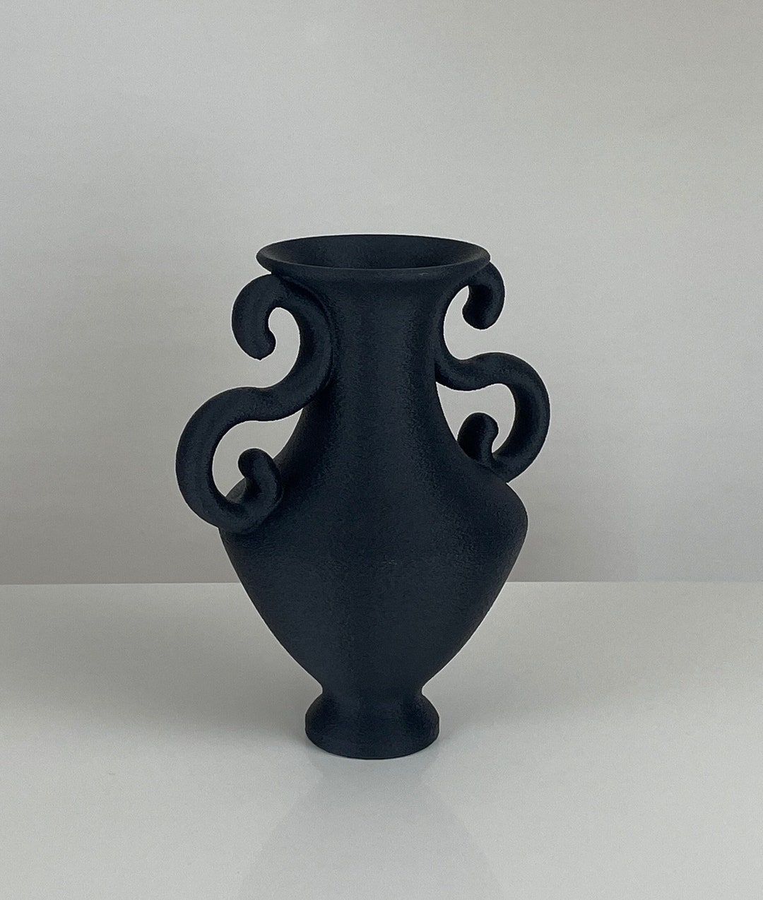 Sicilia Table Vase in Jet Black | Minimalist Home Decor | 3D Printed ...