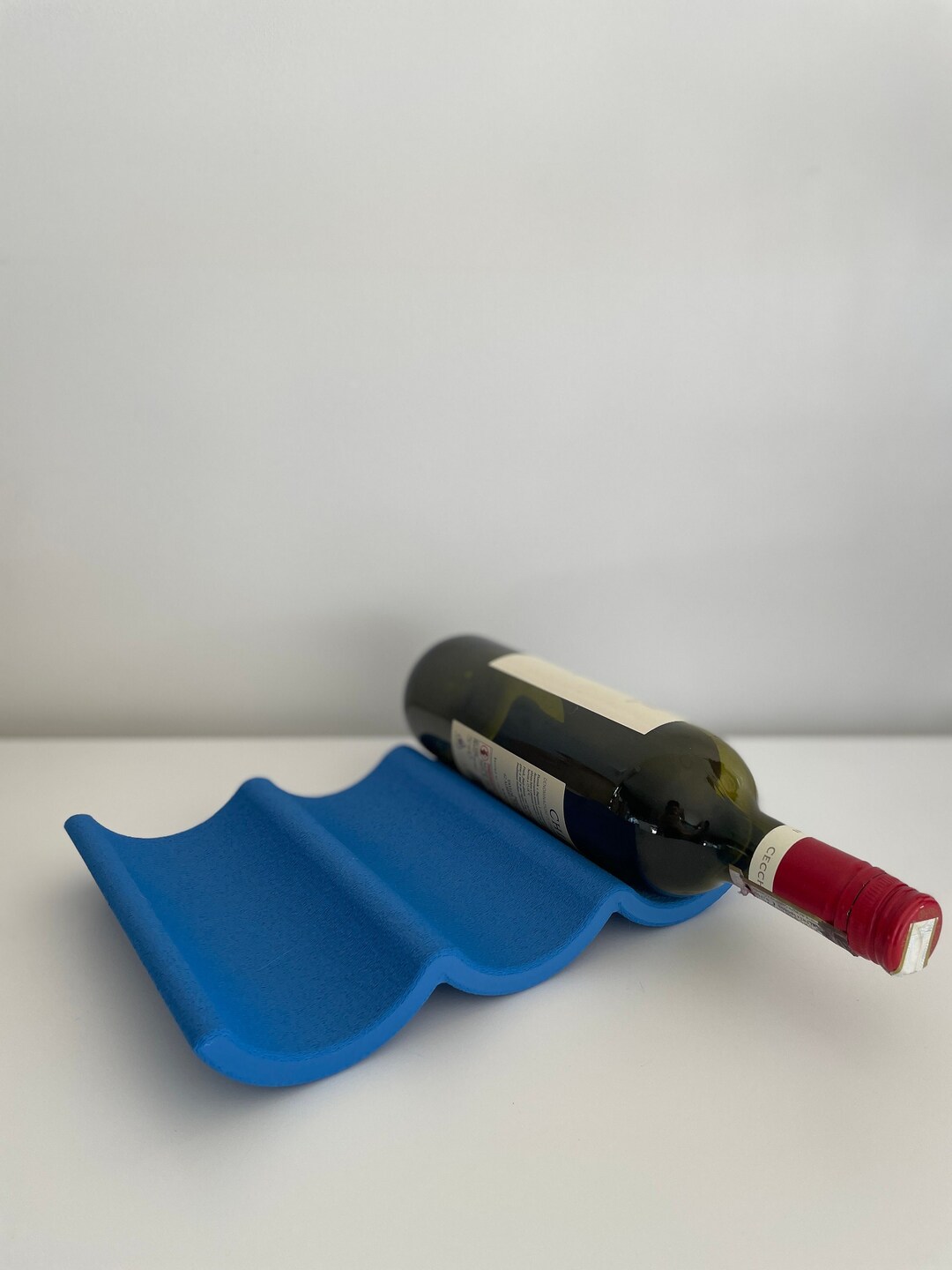 Bordeaux Wine Rack in Cobalt Blue | Minimalist Home Decor | 3D Printed ...