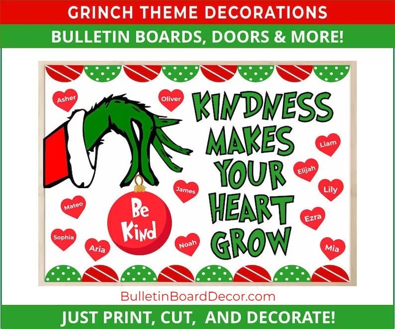 Christmas Kindness Bulletin Board Decor & Activity - INSTANT DOWNLOAD ...