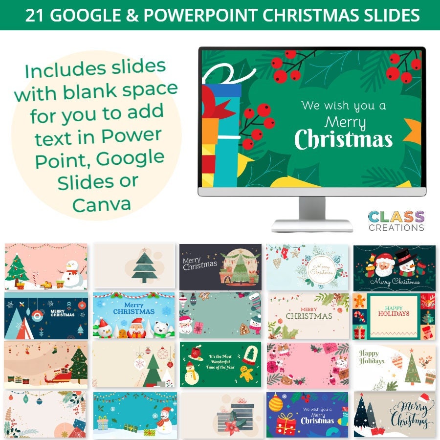 21 Christmas Slides for the Classroom or Office, 16:9 PNG Files ...