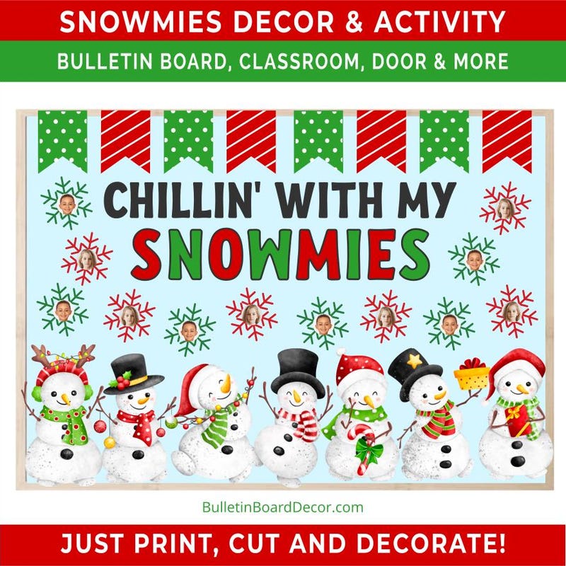Chillin With My Snowmies Door Decor - Etsy