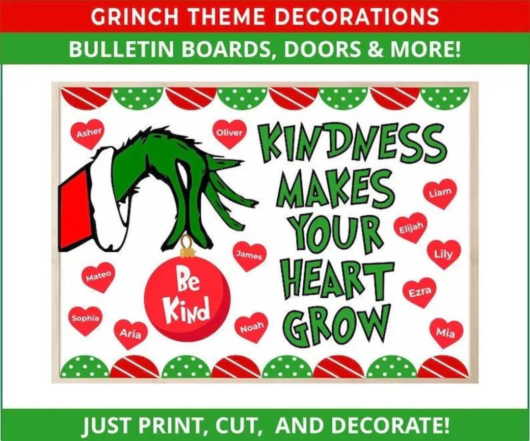 Christmas Kindness Bulletin Board Decor & Activity - INSTANT DOWNLOAD ...