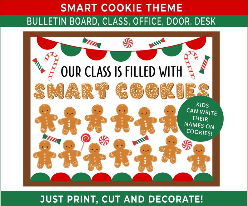 Smart Cookie Gingerbread Bulletin Board Decorations & Activity Kit ...
