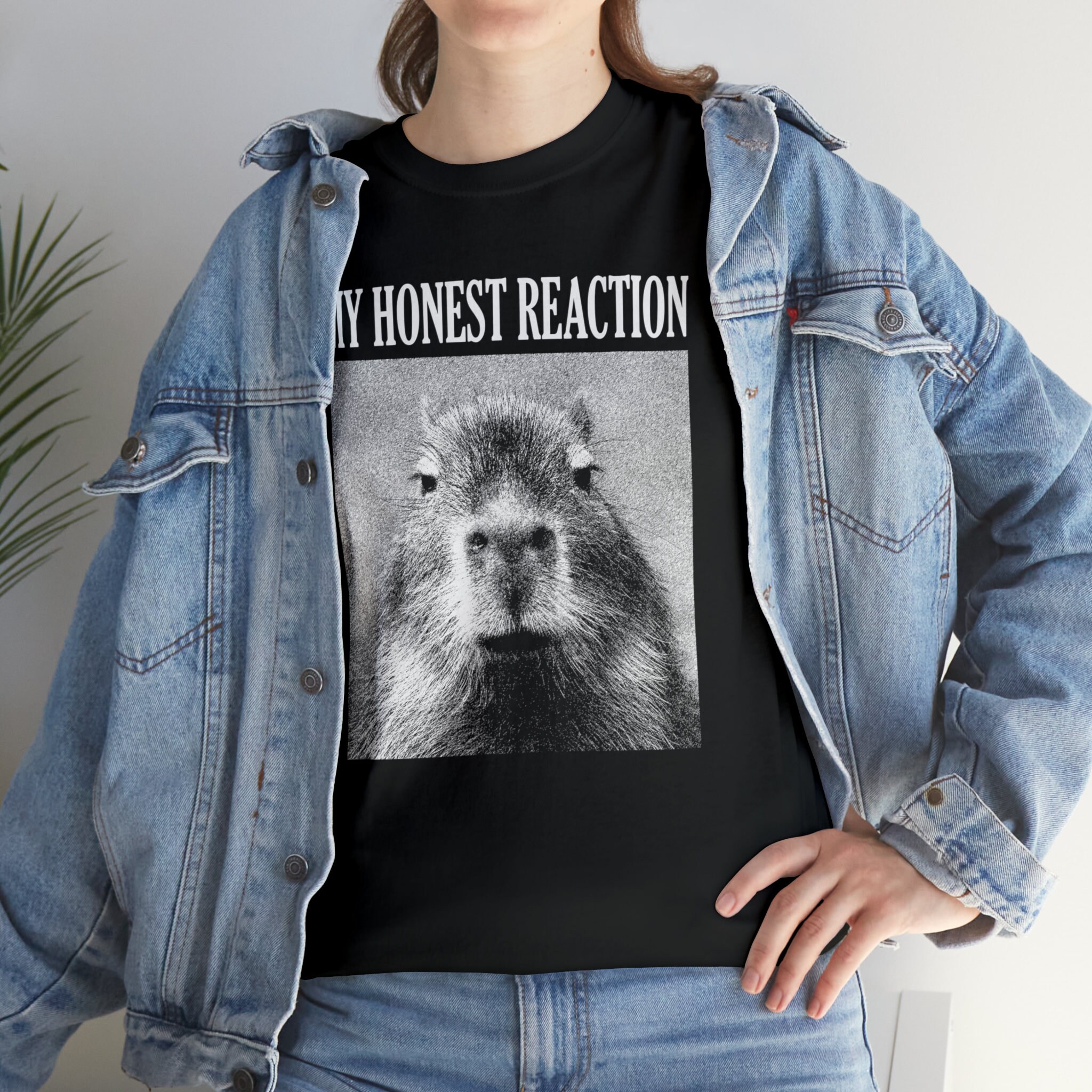 My Honest Reaction Capybara Cotton Shirt - Etsy