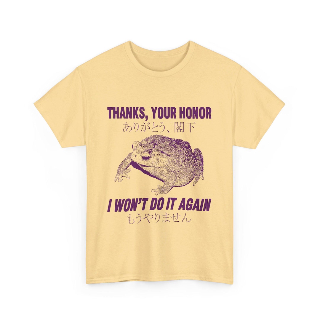 I Won't Do It Again Frog T-shirt - Etsy