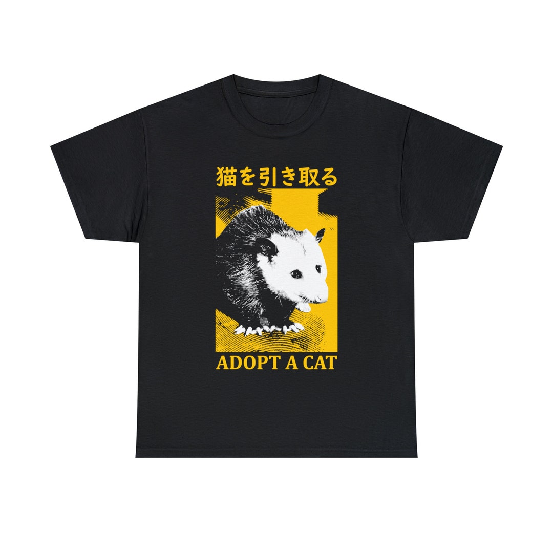 Adopt a Cat Opossum Japanese T-shirt - Etsy