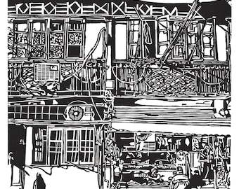 Fangbang Lu. From the Shanghai Corners Series of Hand Printed, Limited ...