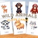 Flashcard Wild Animals,30 Flashcard for Kid, Animal Flash Card ...