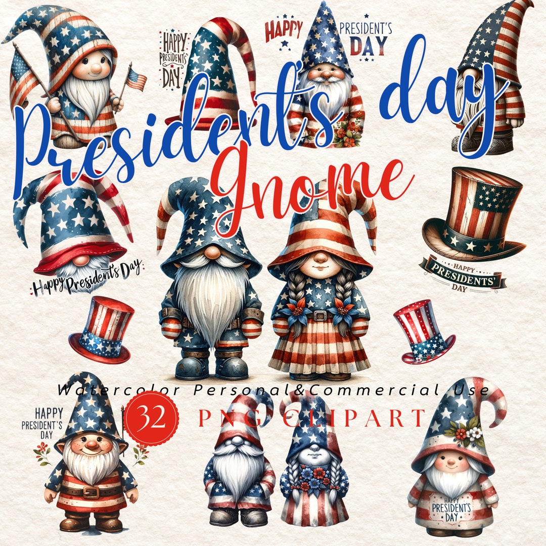 President Day, Gnome President Day, America Gnome,president's Day ...