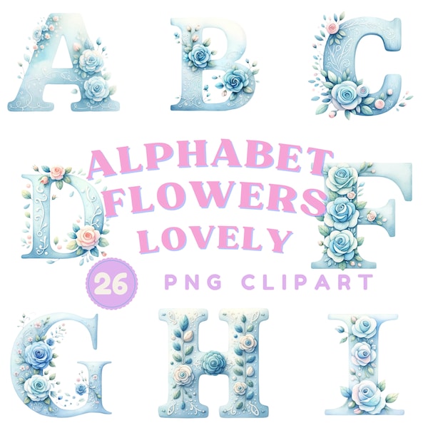 Floral Alphabet - Etsy