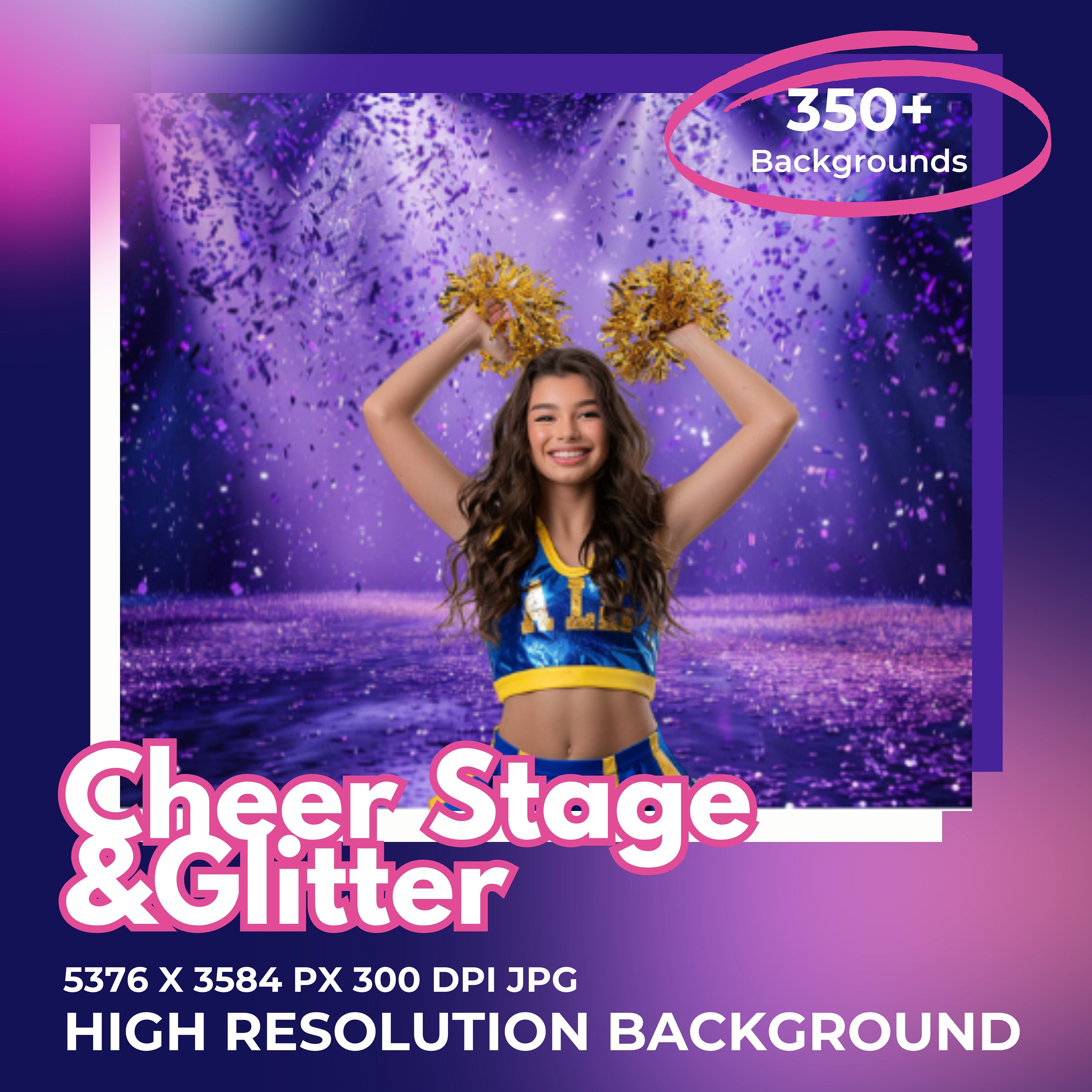 Sports Poster | Cheerleader Digital Backdrops for Sports | 350+ Cheer ...