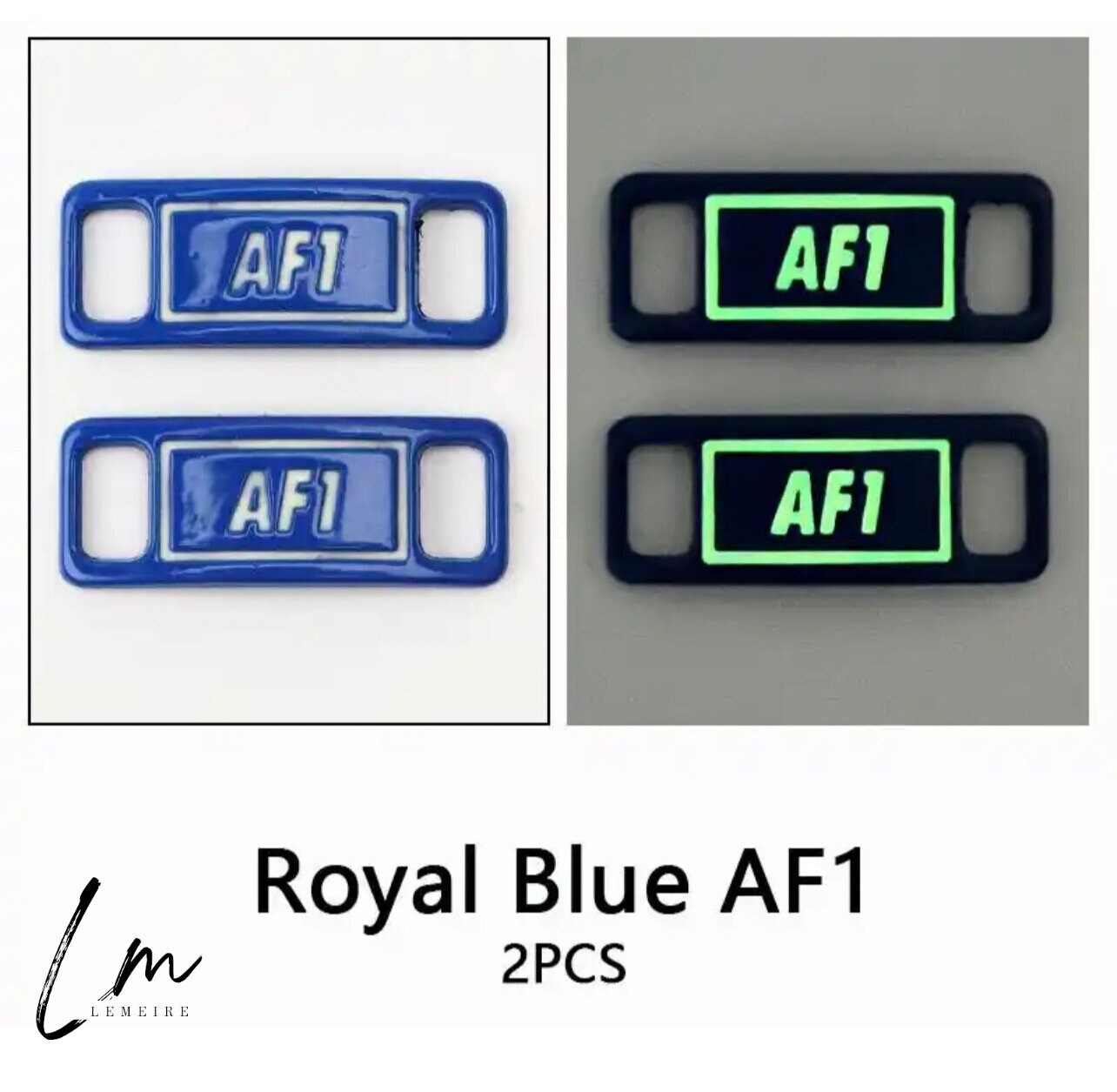 Air Force 1 Luminous Metal Shoelace Buckle 2PC Charm Custom Inspired ...
