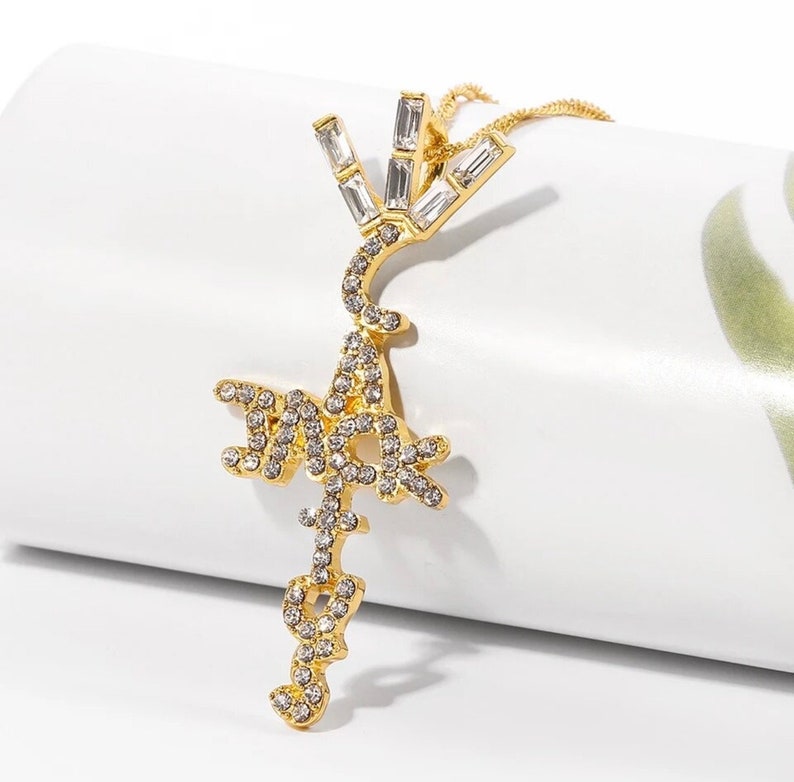 Travis Scott Cactus Jack Inspired Custom Necklace With Iced Out Pendant ...