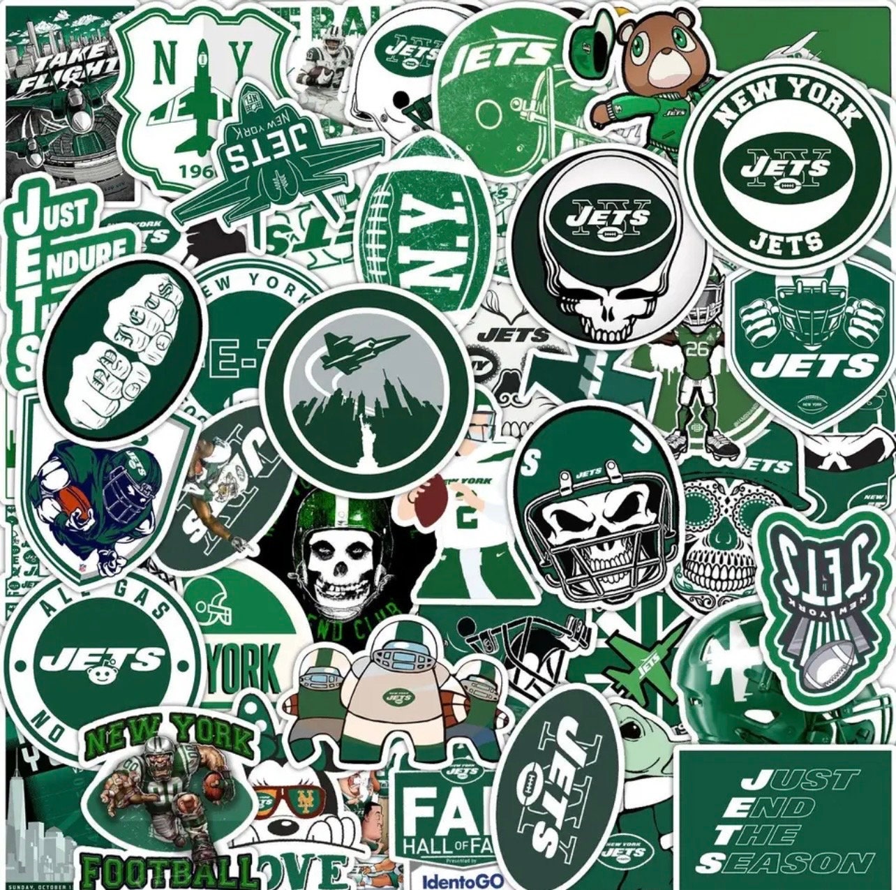 NFL Football Decal Stickers 50 Pack Random Non Repeating - Etsy