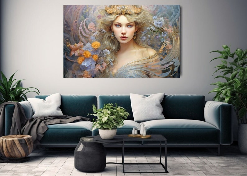 Ethereal Pastel Princess Canvas Art Print - Etsy