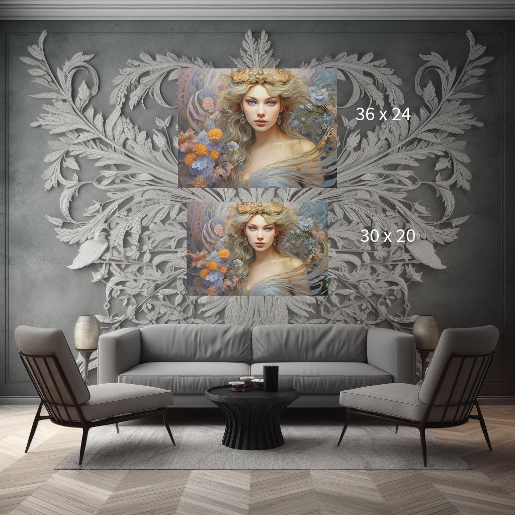 Ethereal Pastel Princess Canvas Art Print - Etsy