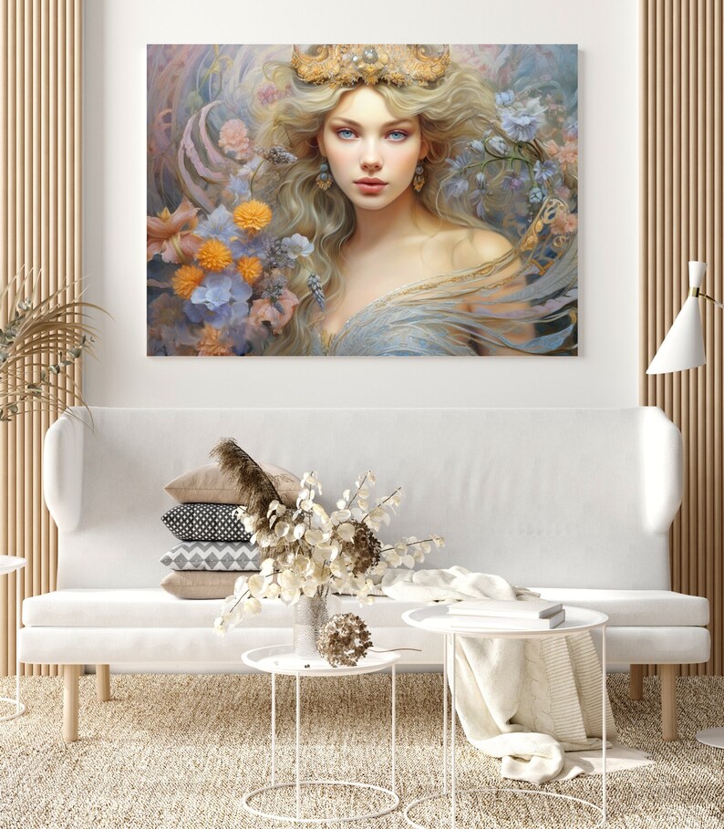 Ethereal Pastel Princess Canvas Art Print - Etsy