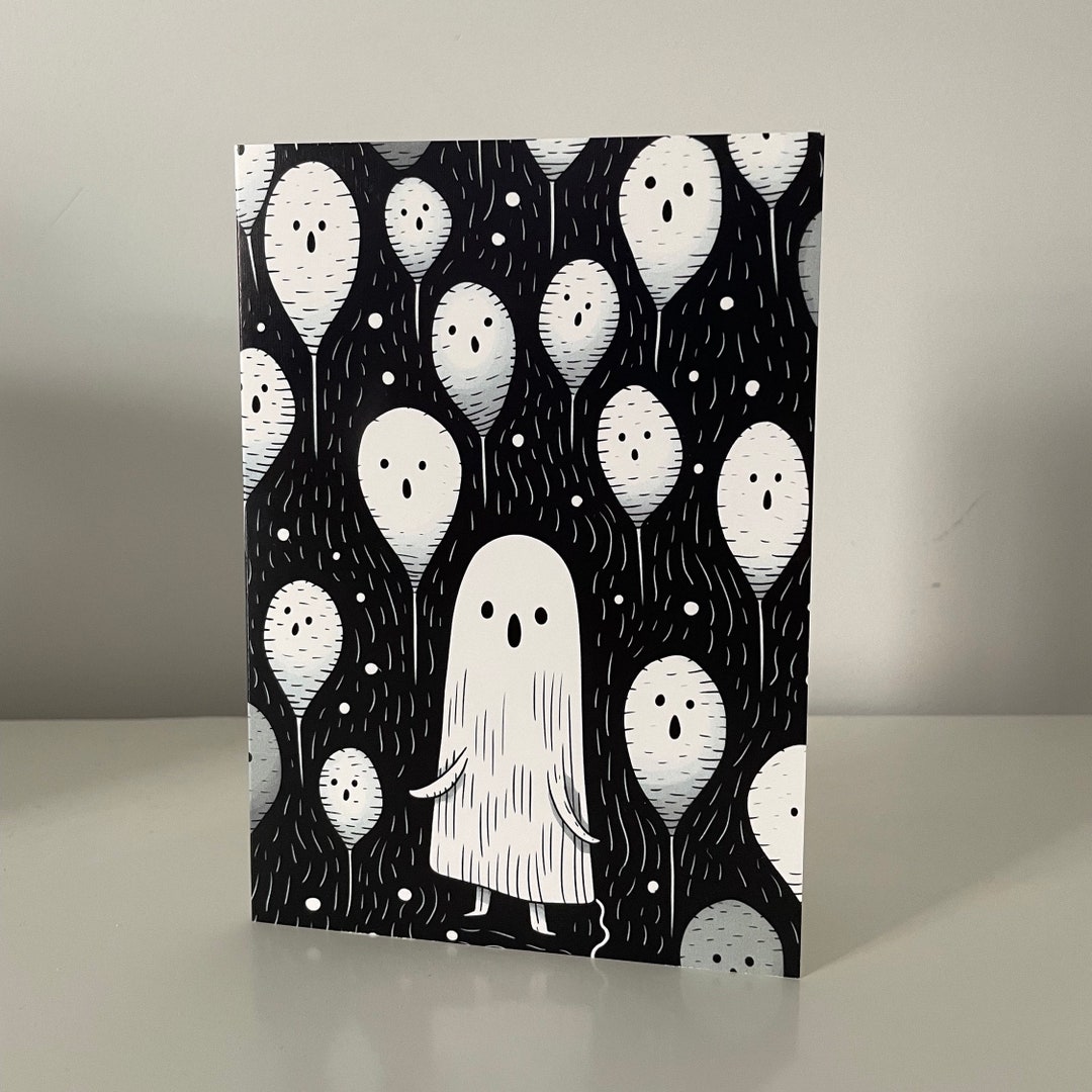 Cute Ghost Birthday Card Ghost Birthday Card for Her Ghost Birthday ...