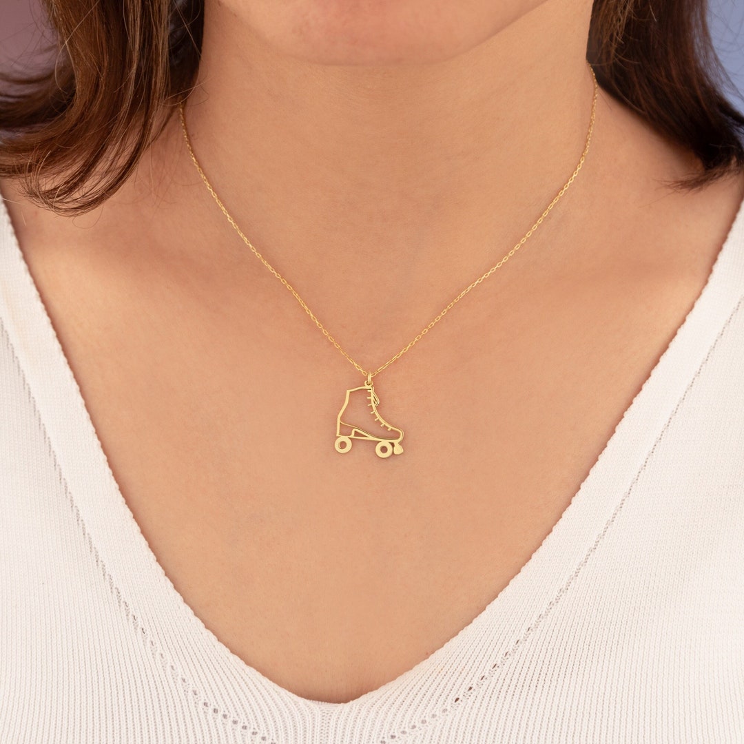 Skate Necklace - Christmas Gift - Sports Jewelry - Skater Gift - Figure ...