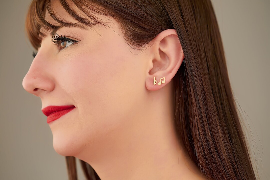Flat Mark and Note Earrings - Christmas Gift - Music Symbol Earrings ...