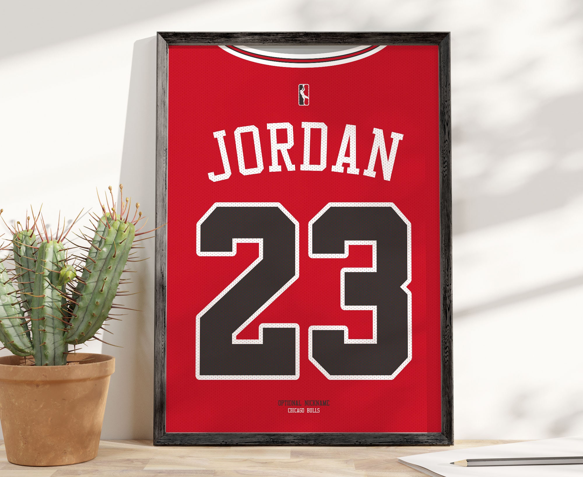 PRINTABLE Custom Chicago Bulls Jersey Poster Print Wall Art 23/24 ...
