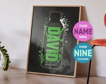 Personalised Prime Drink Inspired Poster Print, Kids Bedroom Print ...