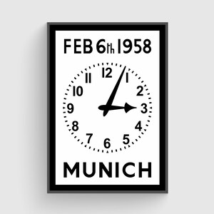 Manchester United Munich Clock Poster Munich Disaster Clock - Etsy