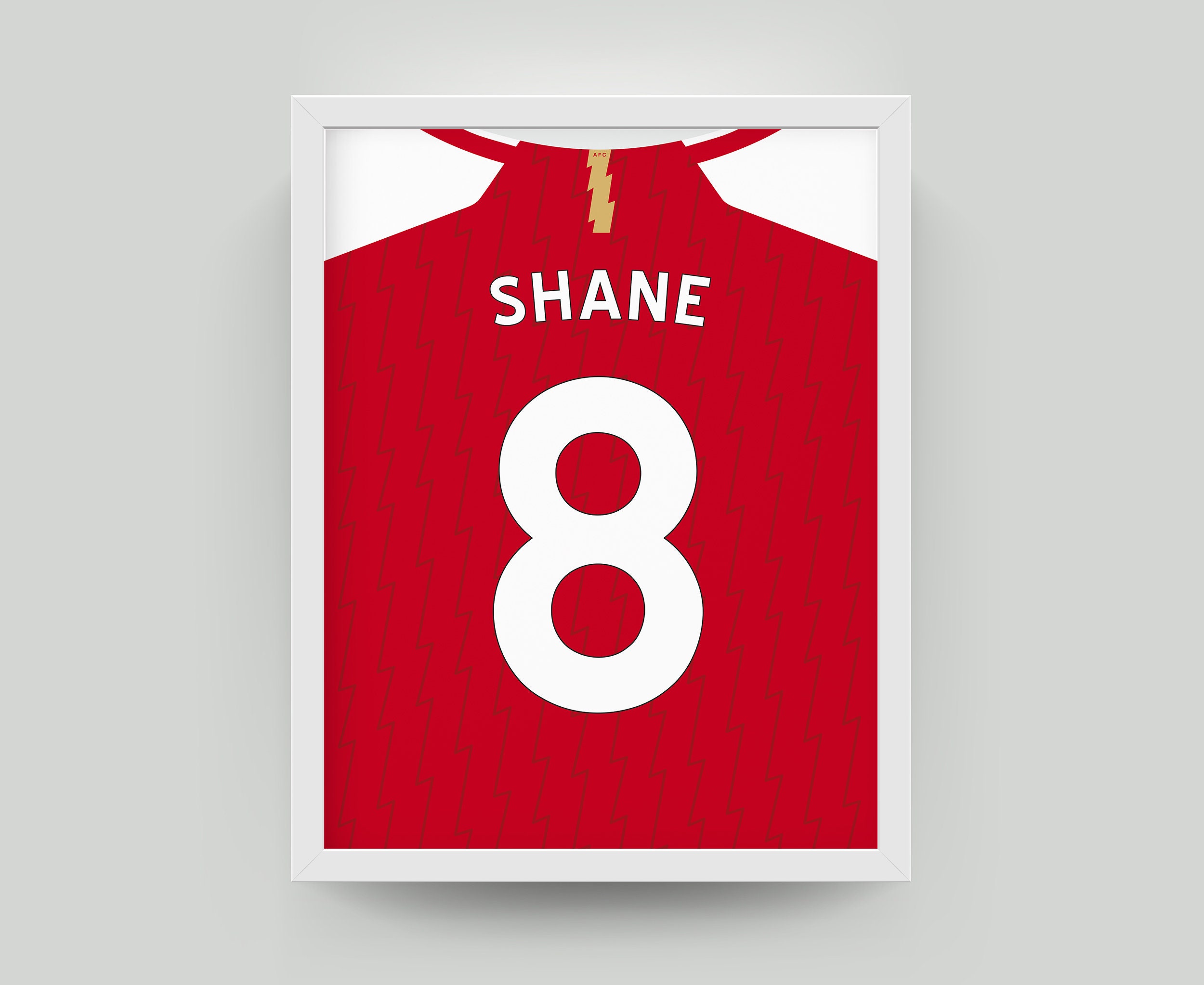 PRINTABLE 23/24 Custom Arsenal Home Shirt Wall Art Poster, Arsenal ...