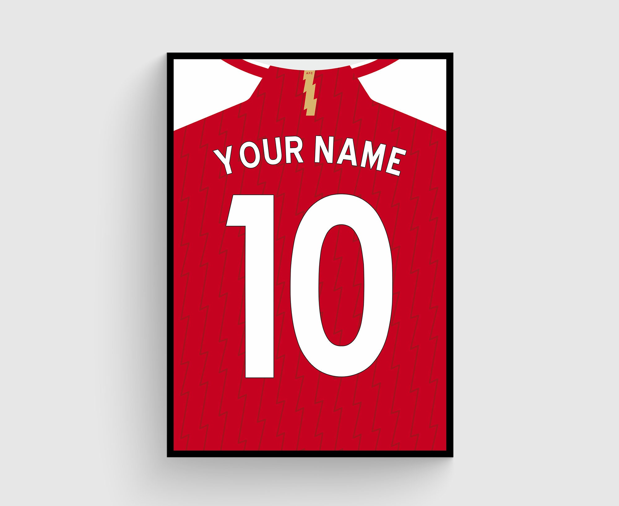 PRINTABLE 23/24 Custom Arsenal Home Shirt Wall Art Poster, Arsenal ...