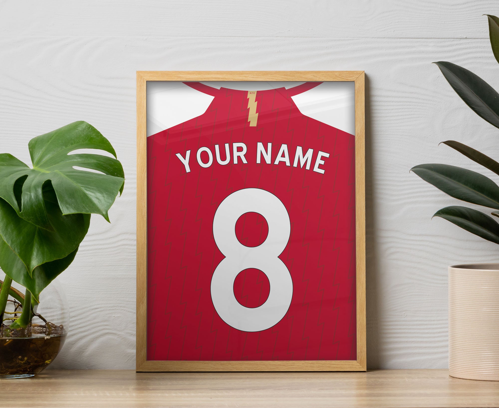 PRINTABLE 23/24 Custom Arsenal Home Shirt Wall Art Poster, Arsenal ...