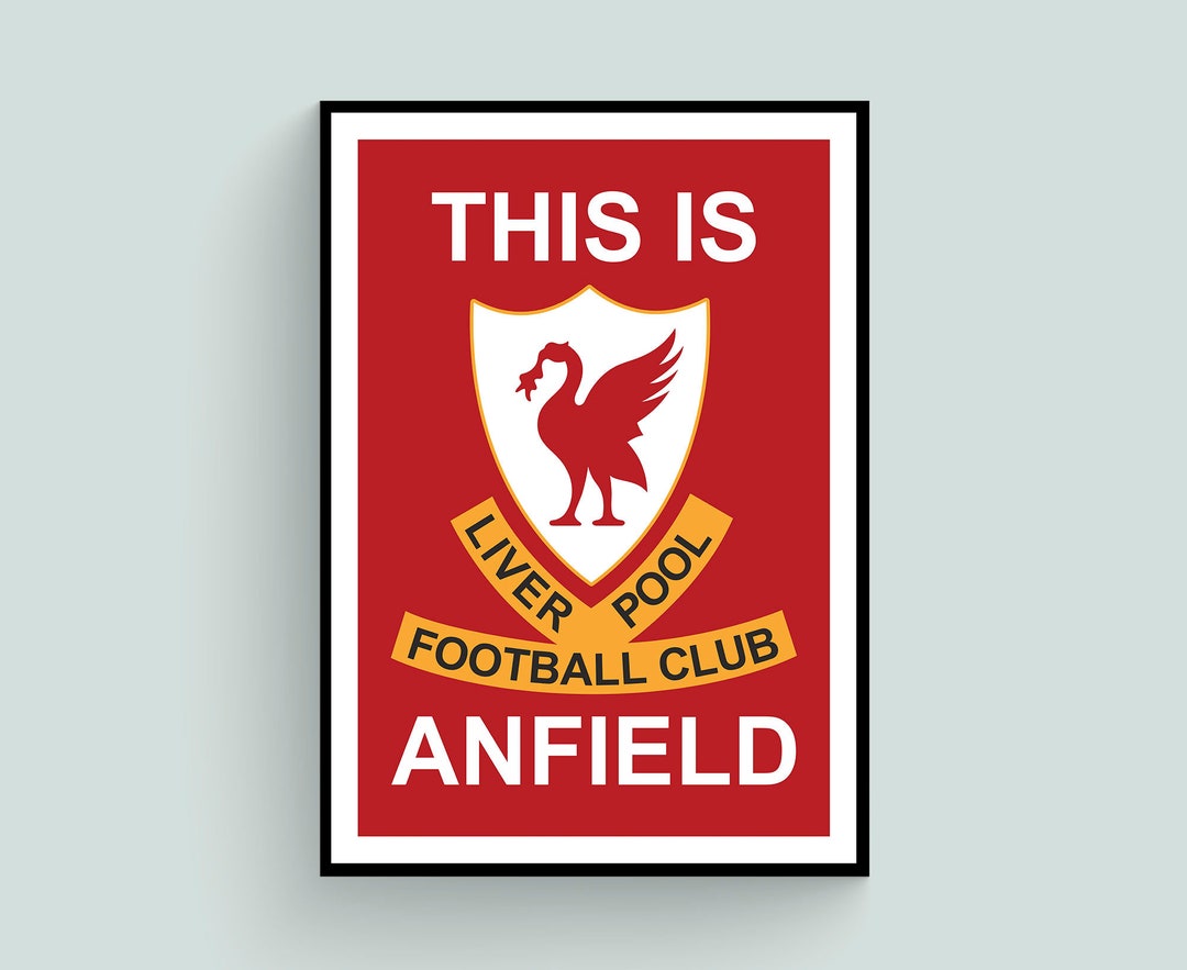 This is Anfield Sign Poster, Liverpool FC Poster, Premier League, Wall ...