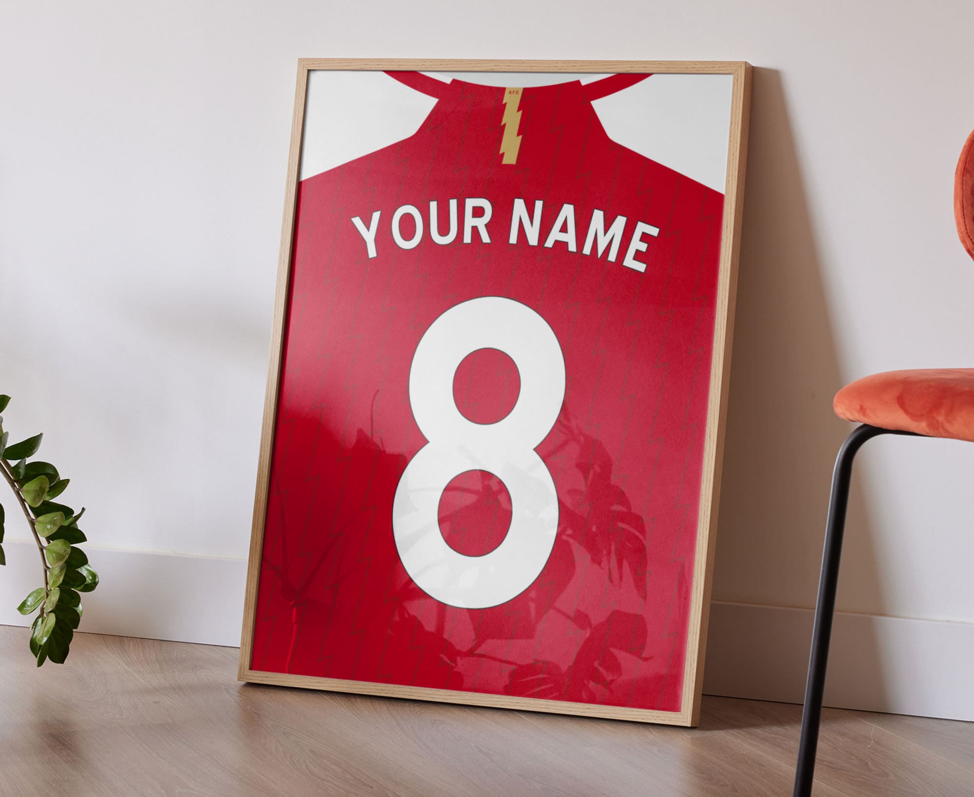 PRINTABLE 23/24 Custom Arsenal Home Shirt Wall Art Poster, Arsenal ...